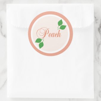 Peach Fruit Label Sticker | Zazzle