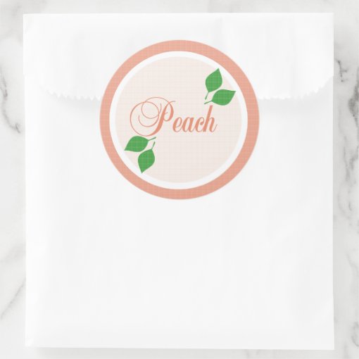 Peach Fruit Label Sticker | Zazzle