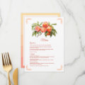 Peach Fuzz Baby Shower Menu | Zazzle