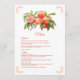 Peach Fuzz Baby Shower Menu | Zazzle