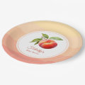 Peach Fuzz Baby Shower Paper Plates | Zazzle