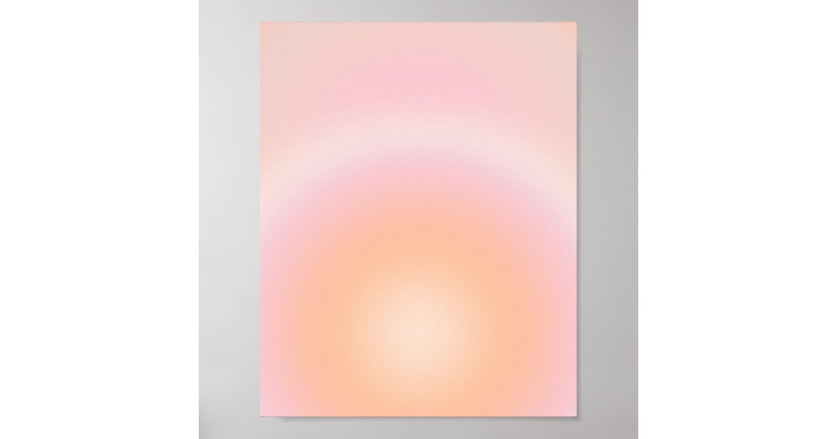 Peach Fuzz Gradient Poster | Zazzle