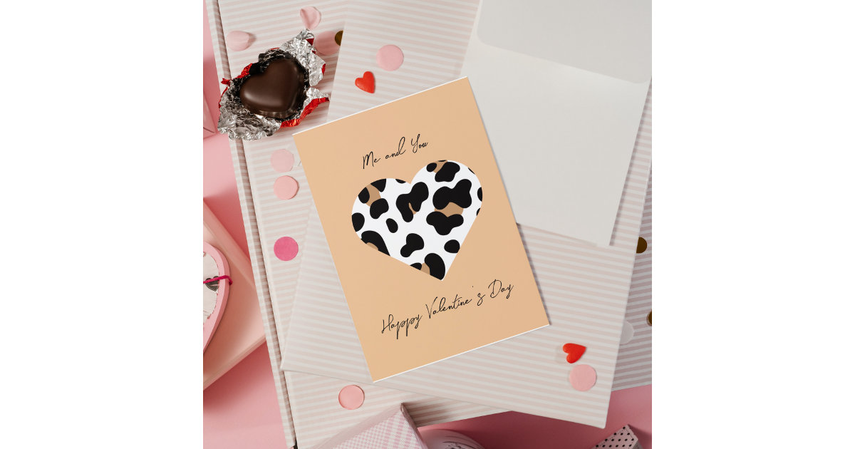 Peach Fuzz Love: Customizable Valentine's Day Card | Zazzle
