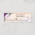 Peach Fuzz Rose Floral Salon Bookmark Appointment Mini Business Card ...