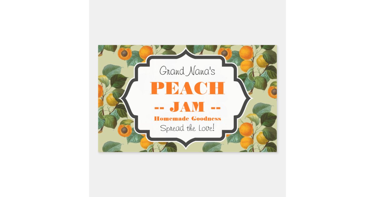 Peach Jam Label | Zazzle