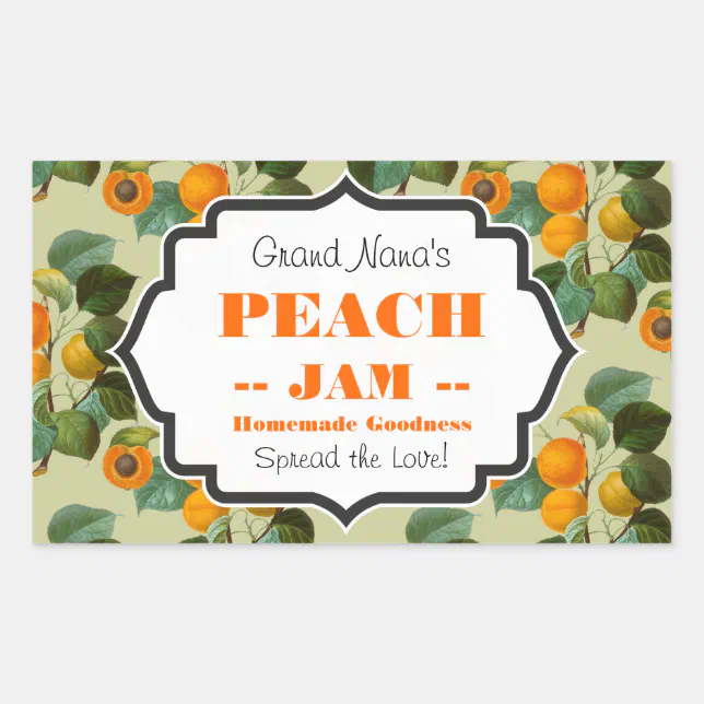 Peach Jam Label | Zazzle