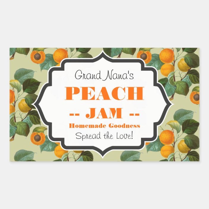 Peach Jam Label | Zazzle.com