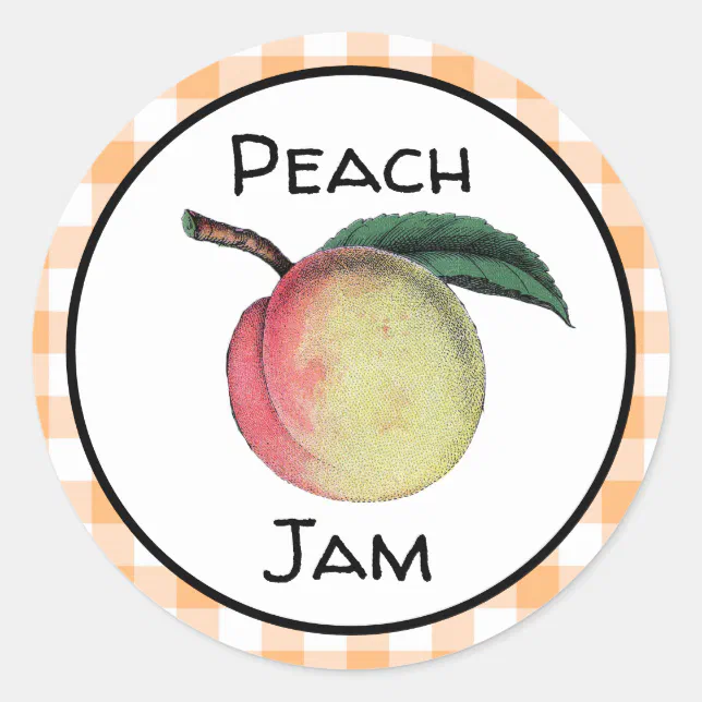 Peach Jam Label | Zazzle