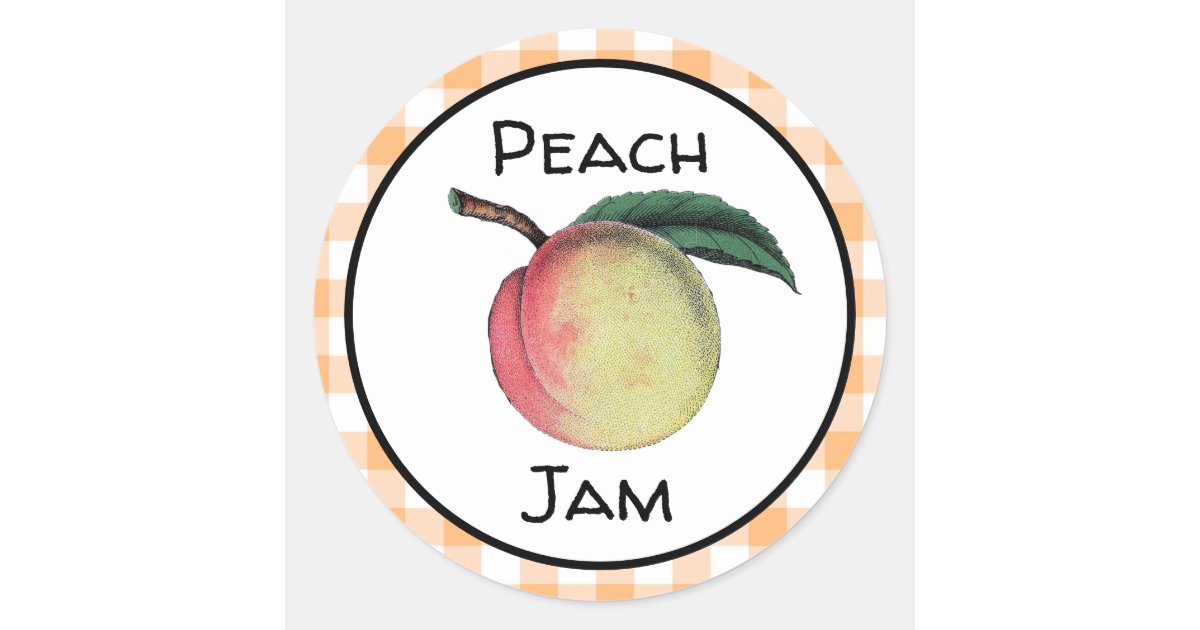 Peach Jam Label | Zazzle