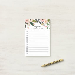 Peach Meadow | Personalized To Do List Post-it Notes | Zazzle