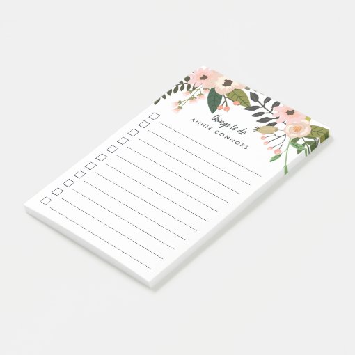 Peach Meadow | Personalized To Do List Post-it Notes | Zazzle
