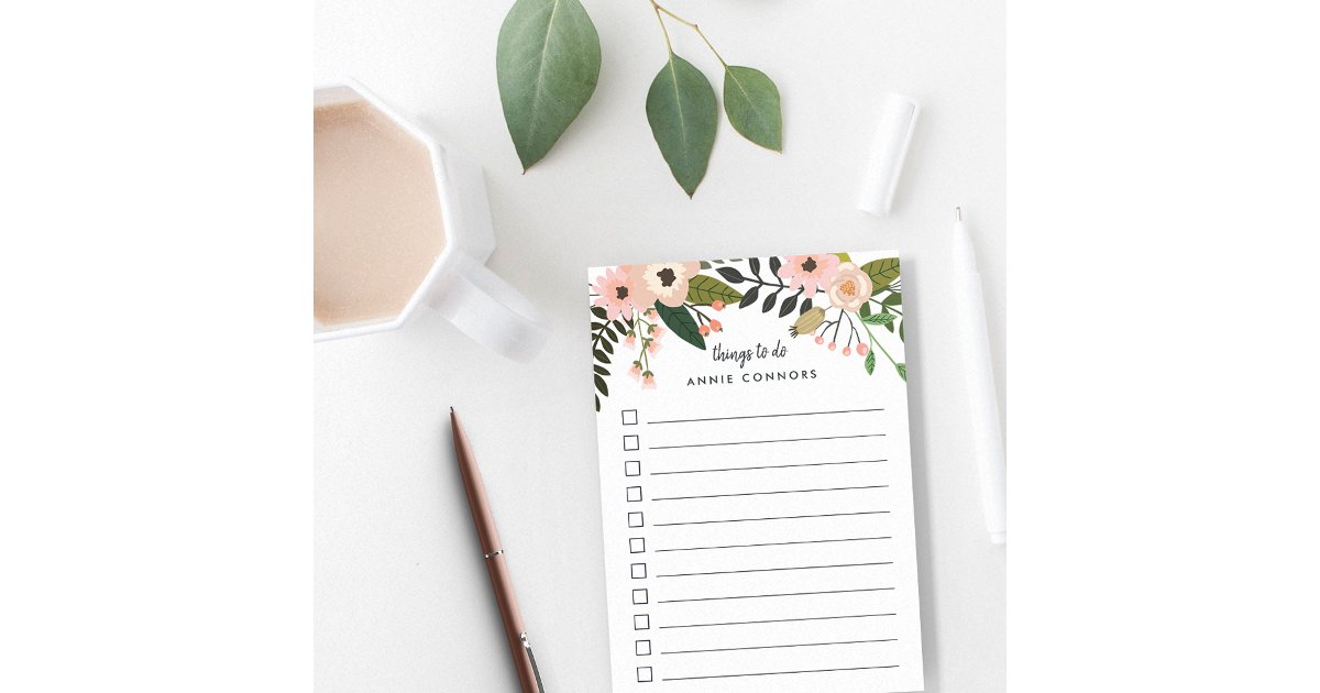 Peach Meadow | Personalized To Do List Post-it Notes | Zazzle