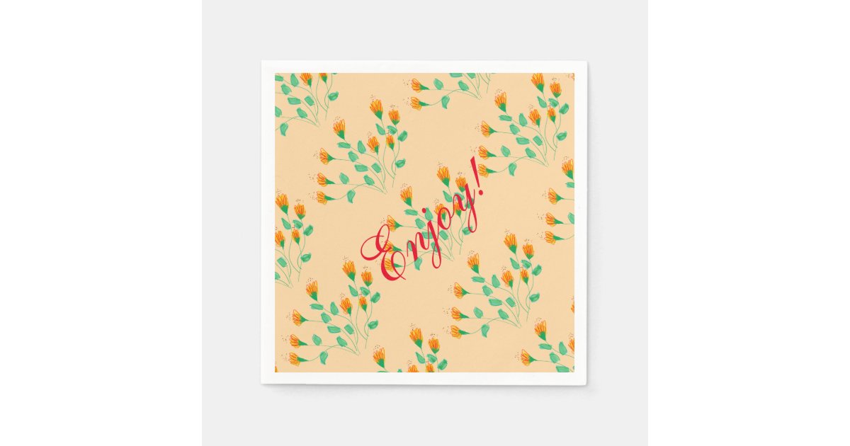 Peach Paper Napkins | Zazzle