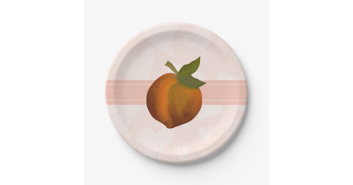 Peach Paper Plates | Zazzle