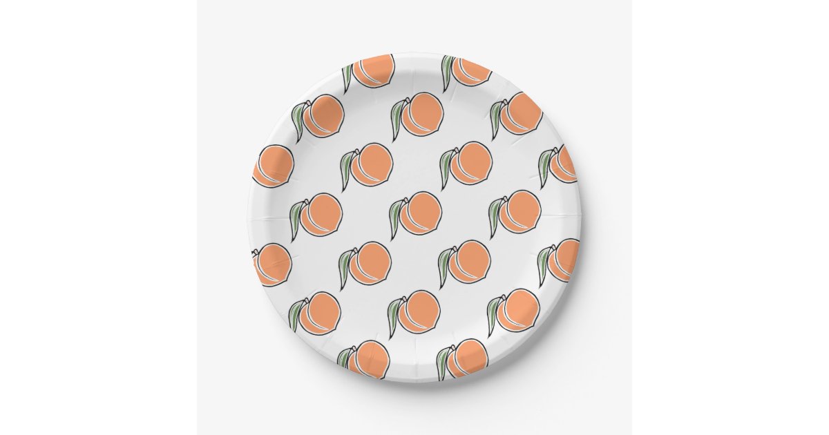 Peach Paper Plates | Zazzle