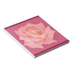 Peach-pink roses notepad | Zazzle