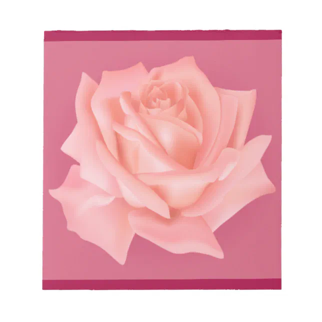 Peach-pink roses notepad | Zazzle