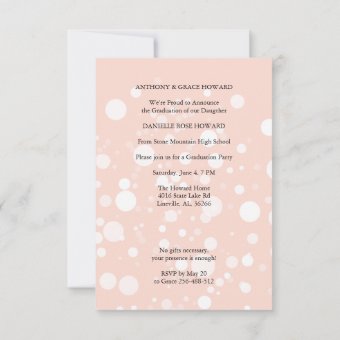 Peach Polka Dot Custom Photo Graduate Graduation | Zazzle
