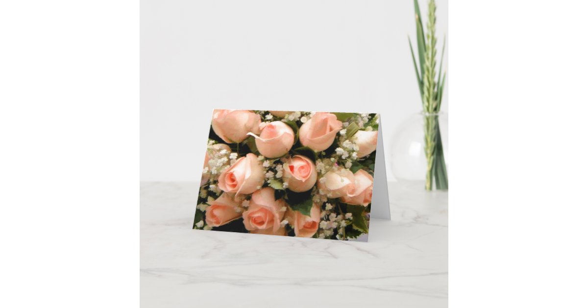 Peach Roses Note Cards | Zazzle