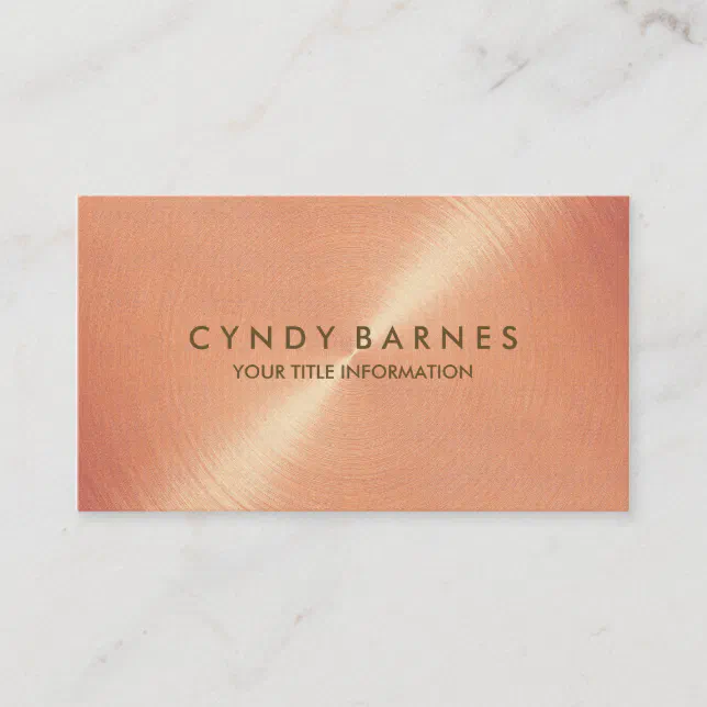 Peach Sheen Business Card | Zazzle