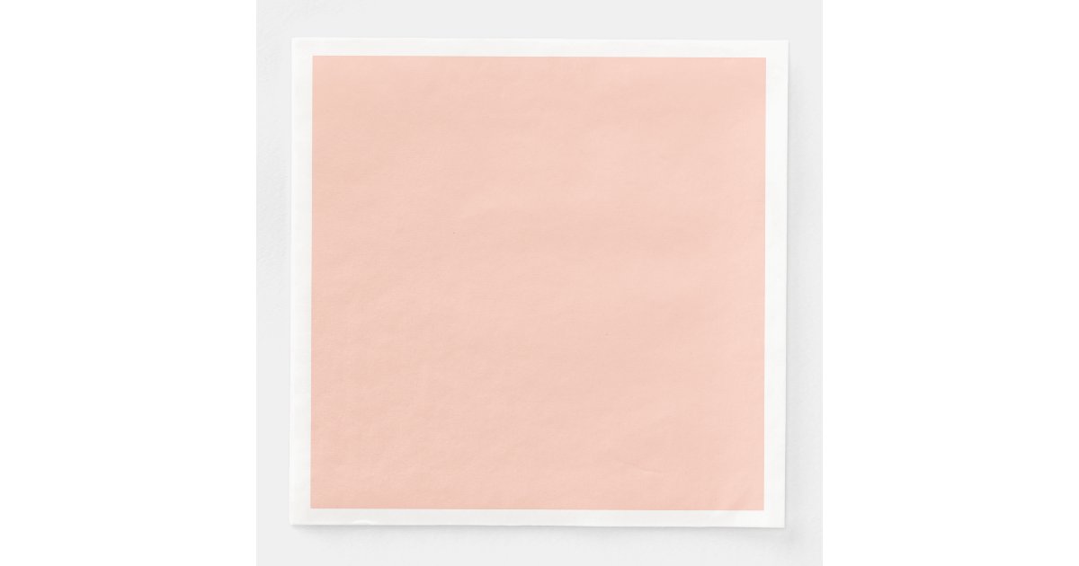 Peach Solid Color Customize It Paper Dinner Napkins | Zazzle