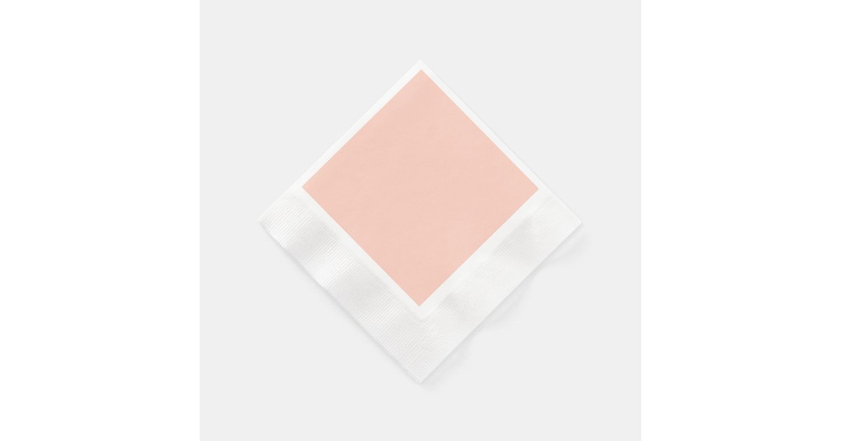 Peach Solid Color Paper Napkins | Zazzle