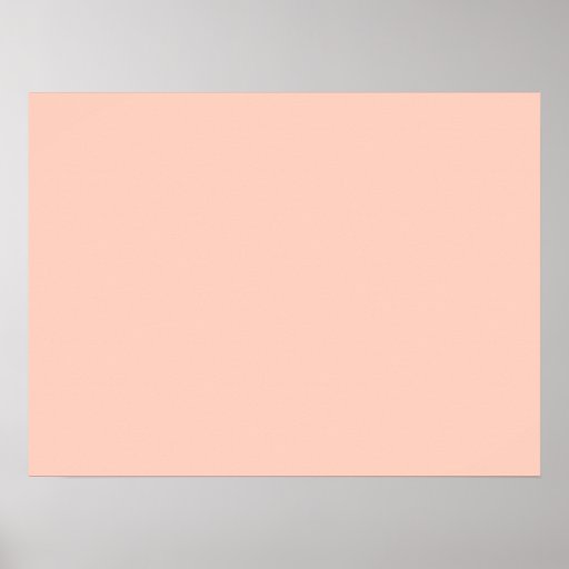 Peach Solid Color Poster | Zazzle