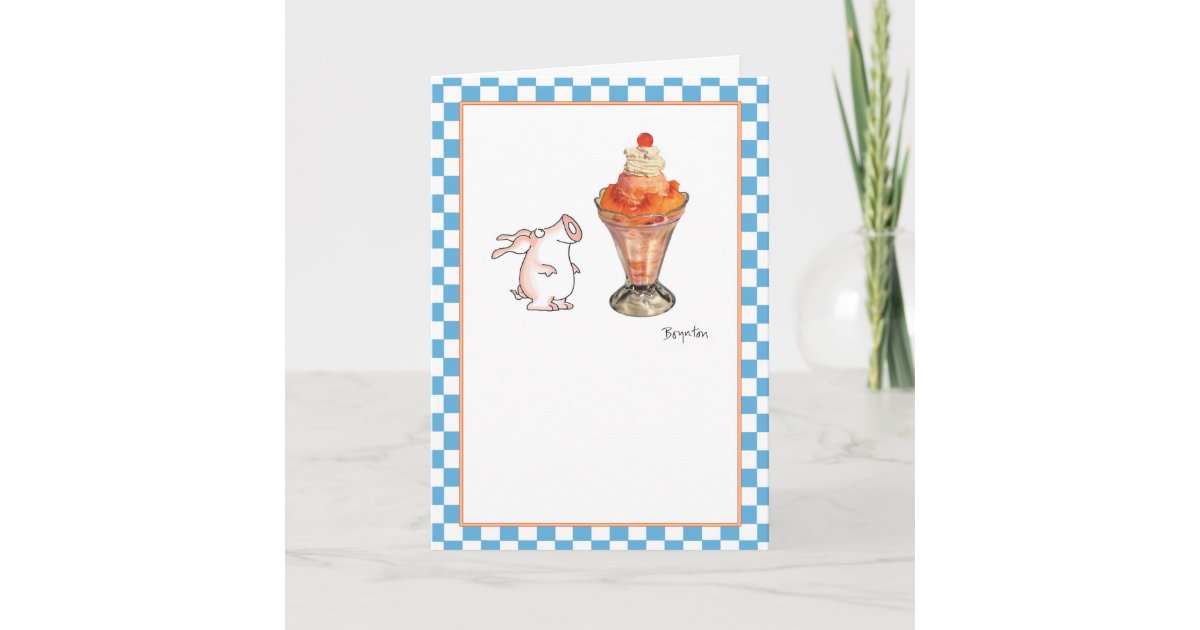 PEACH SUNDAE CARD | Zazzle