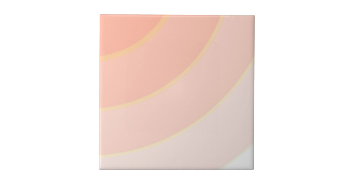 Peach Swirls Ceramic Tile | Zazzle