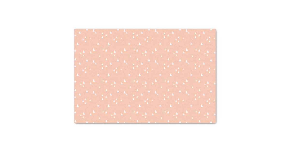 Peach Tiny Triangles Tissue Paper | Zazzle