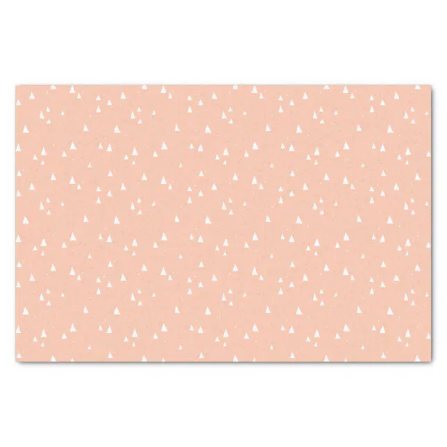 Peach Tiny Triangles Tissue Paper | Zazzle