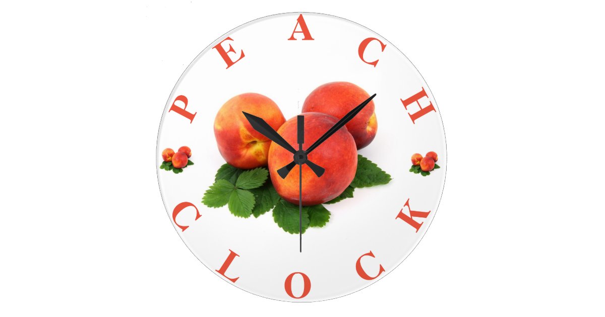 Peach Wall Clock | Zazzle.com