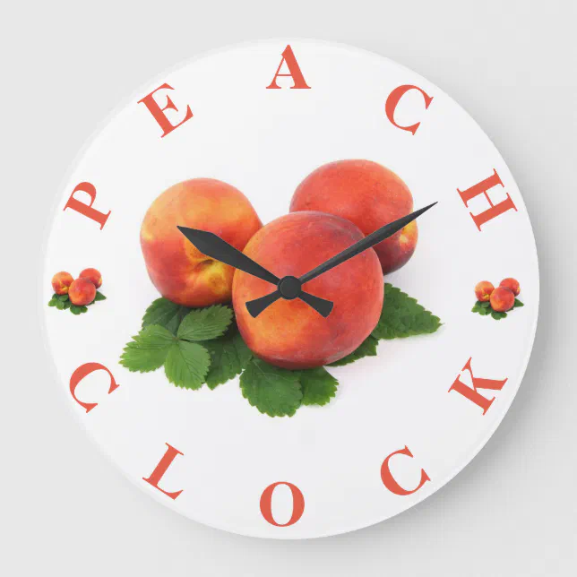 Peach Wall Clock | Zazzle