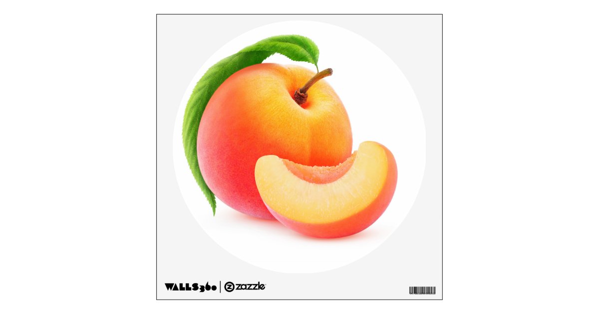Peach Wall Decal | Zazzle