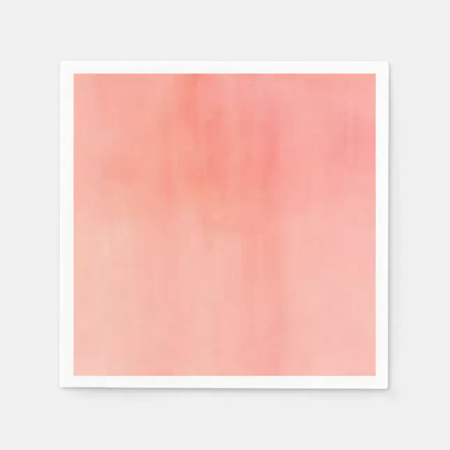 Peach Watercolor design paper napkin | Zazzle