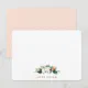 Peach Watercolor Floral Personalized Stationery Note Card | Zazzle