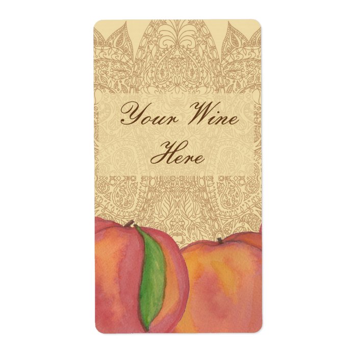 Peach Wine Labels | Zazzle.com