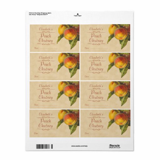 Peaches Canning label | Zazzle