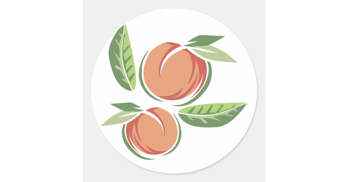 Peaches Classic Round Sticker | Zazzle