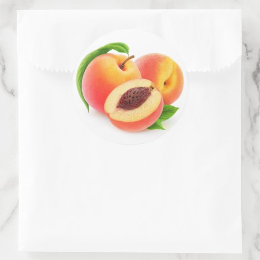 Peaches Classic Round Sticker | Zazzle