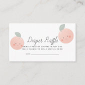 Peaches & Cream Baby Shower Diaper Raffle Ticket Enclosure Card | Zazzle