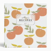 Peaches & Cream Pattern Retro Pink Recipe Binder | Zazzle