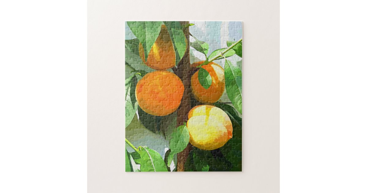 PEACHES JIGSAW PUZZLE | Zazzle
