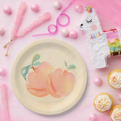 Peaches Paper Plates | Zazzle