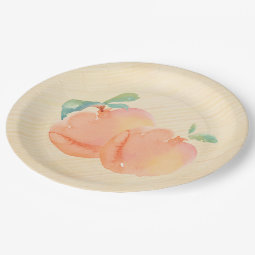 Peaches Paper Plates | Zazzle