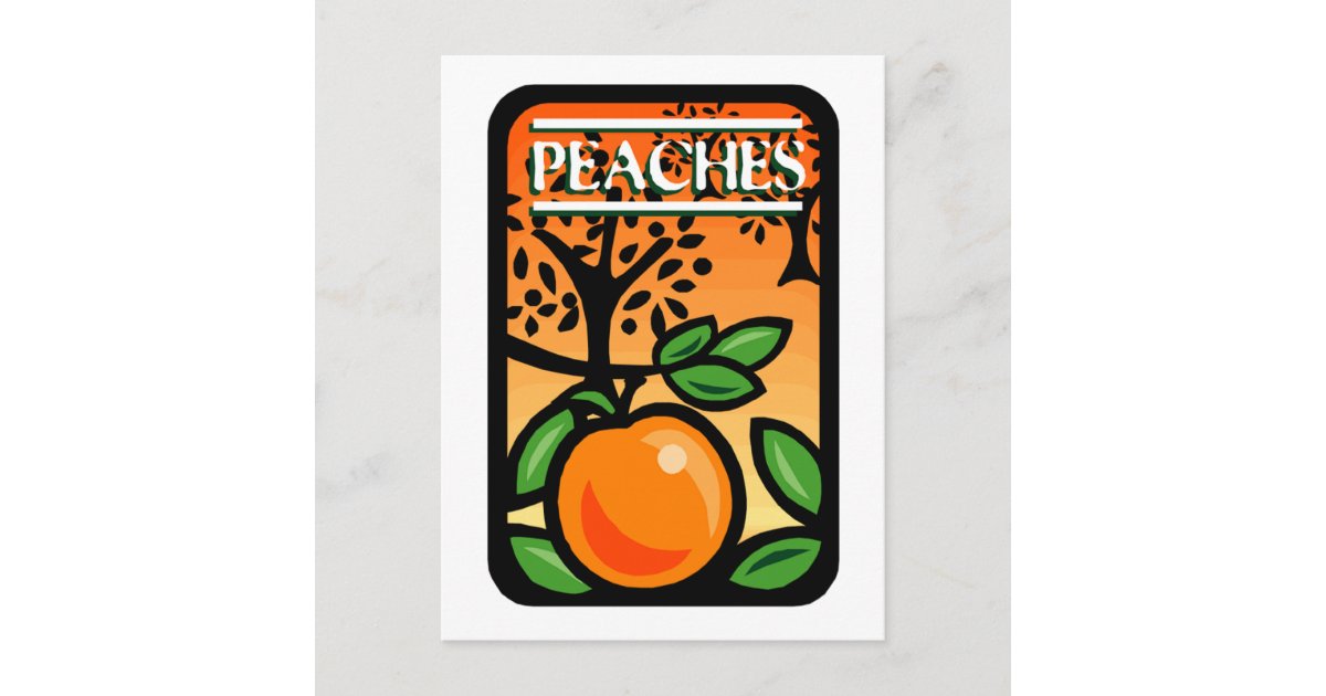 Peaches Postcard | Zazzle
