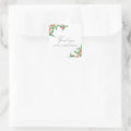 Peaches - Wedding Thank You Square Sticker | Zazzle