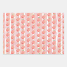 Peaches Wrapping Paper Sheets | Zazzle