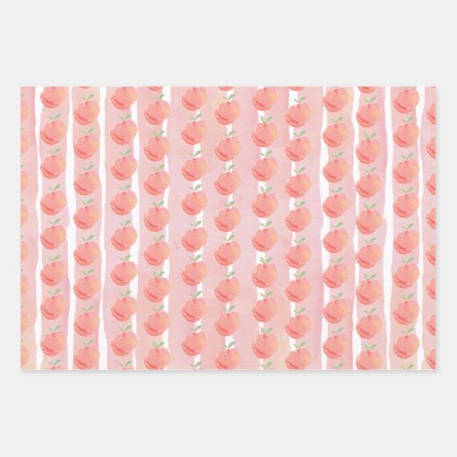 Peaches Wrapping Paper Sheets | Zazzle