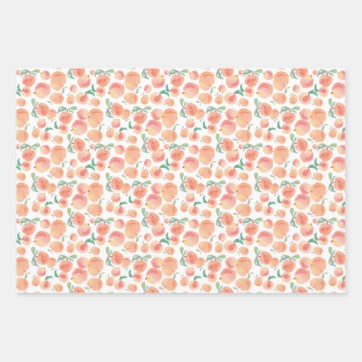 Peaches Wrapping Paper Sheets | Zazzle